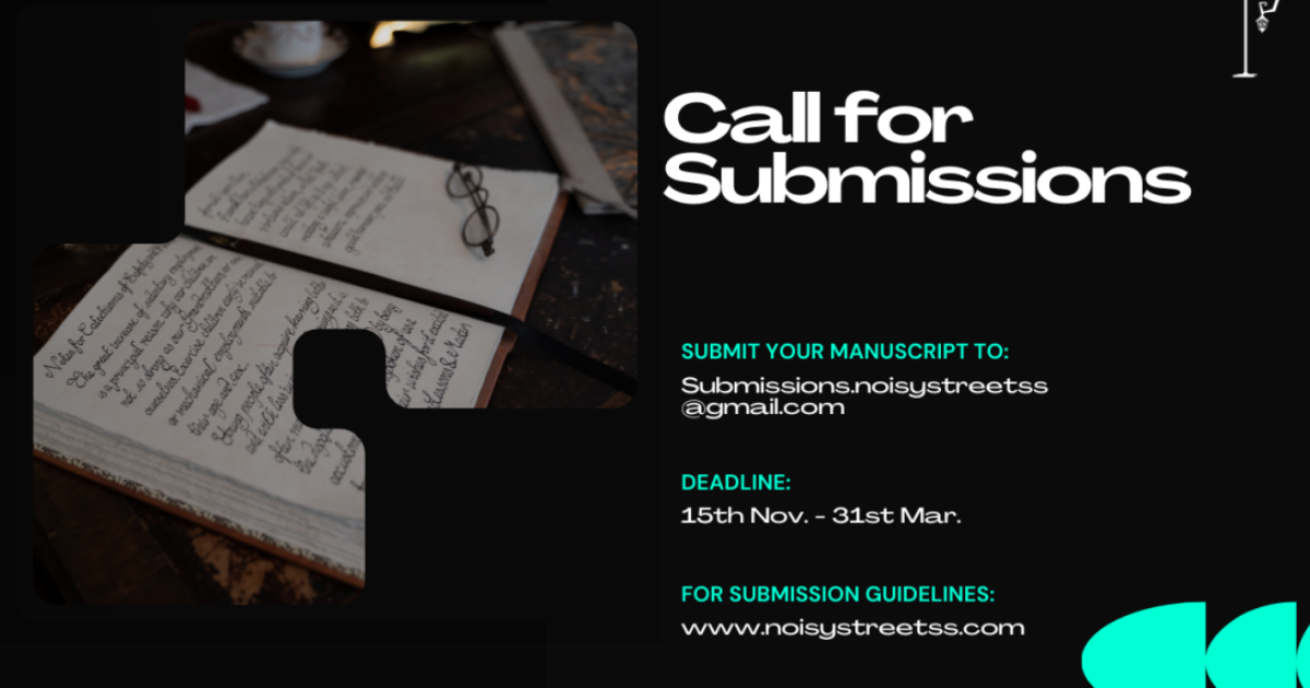 Noisy Streetss Publishing Opens Submissions for 2026